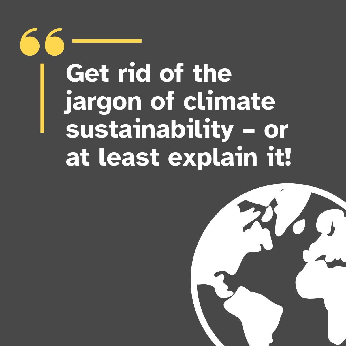 The language of climate change and sustainability